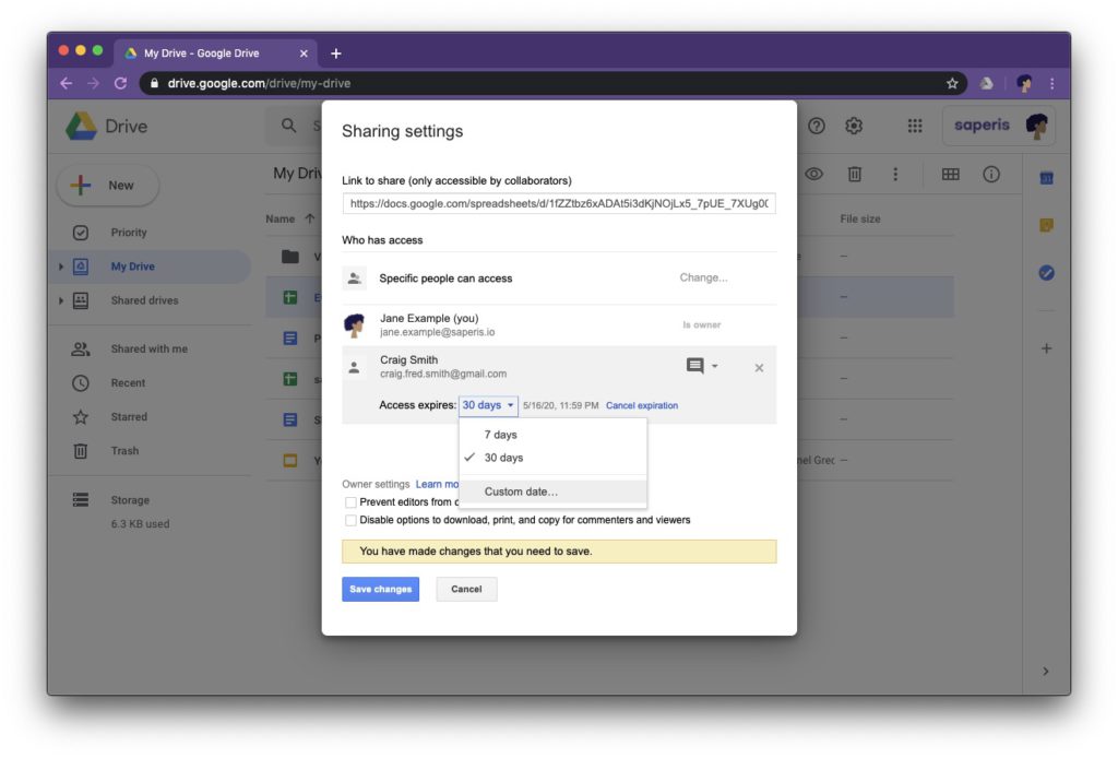 Set an expiration date for file access in Google Drive » saperis
