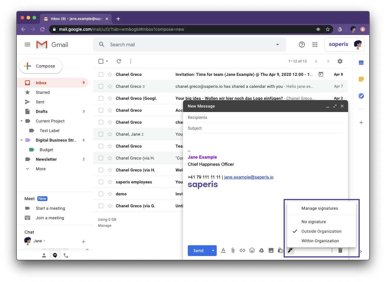 Create and use Multiple Email Signatures (with logo) in Gmail » saperis